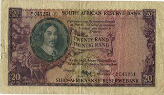 Other Republic of South Africa Coins - old sa R20 rand note big version ...